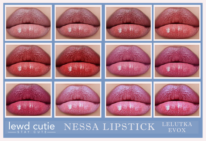 Second Life Marketplace [lewd Cutie] Nessa Lipstick Lelutka Evox
